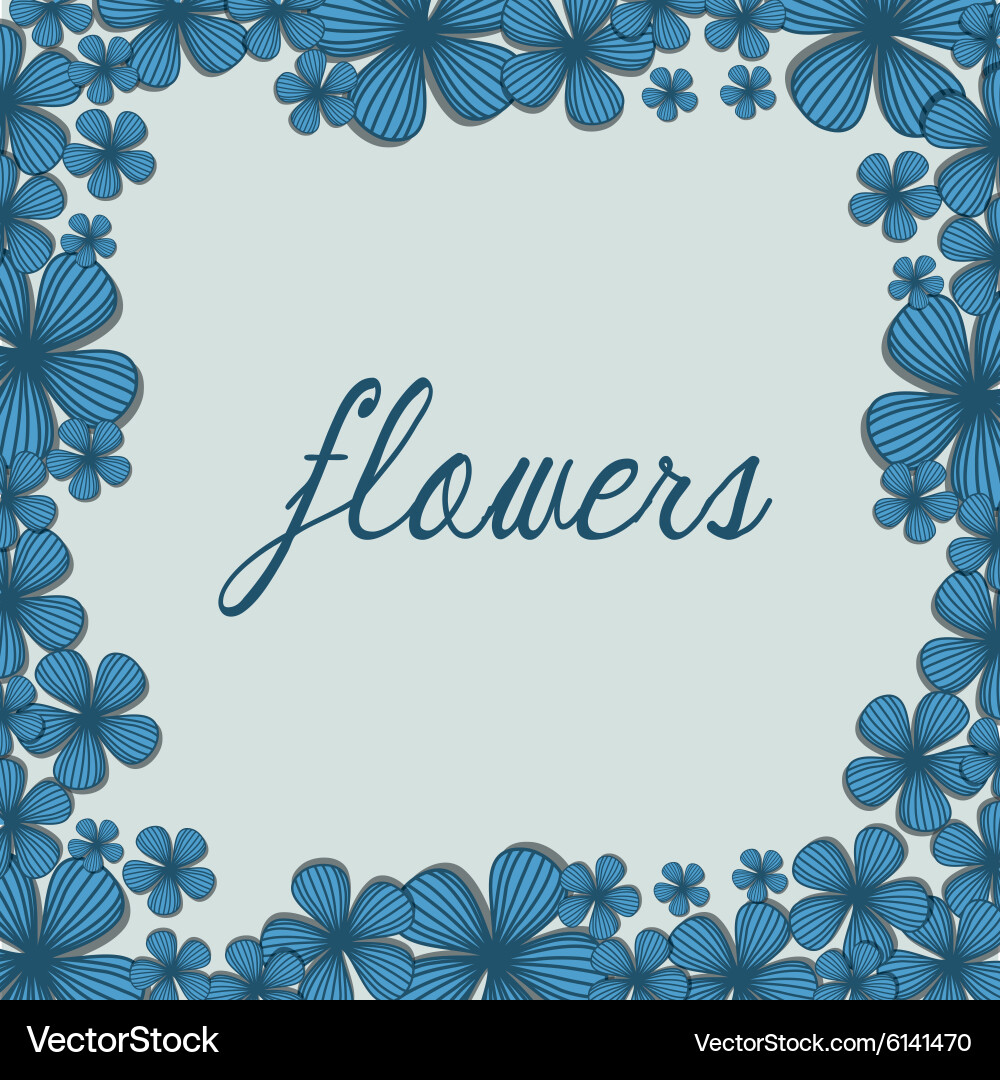 Flowers floral card Royalty Free Vector Image - VectorStock