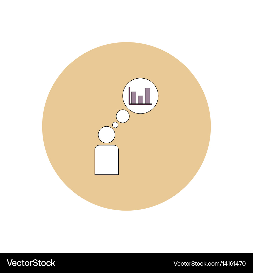 In flat design of man Royalty Free Vector Image