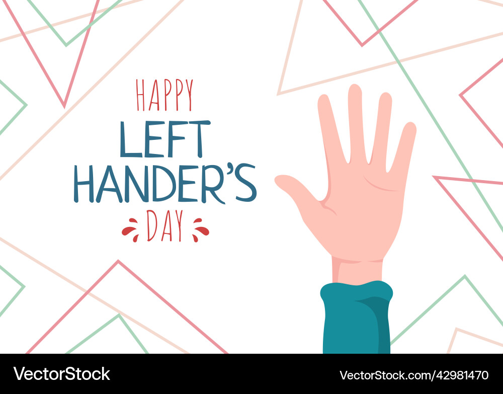 International left handers day celebration Vector Image