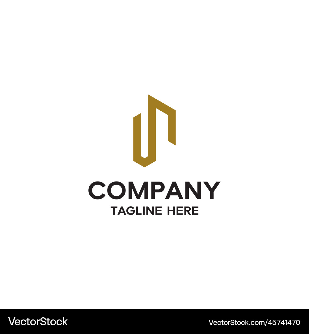 Letter p building logo icon design template Vector Image