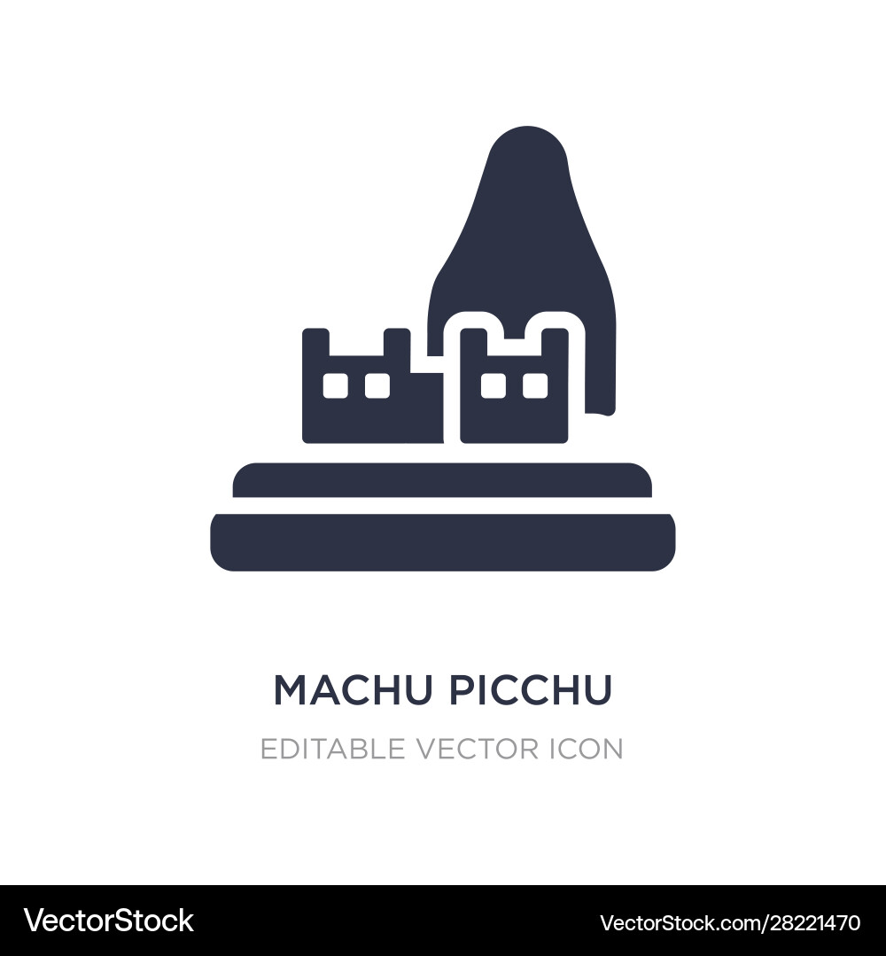 Machu picchu icon on white background simple Vector Image