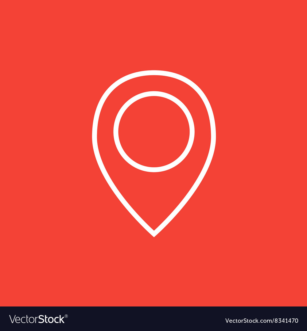 Map pointer line icon Royalty Free Vector Image