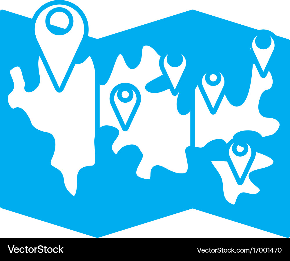 Map the concept of navigation delivery Royalty Free Vector