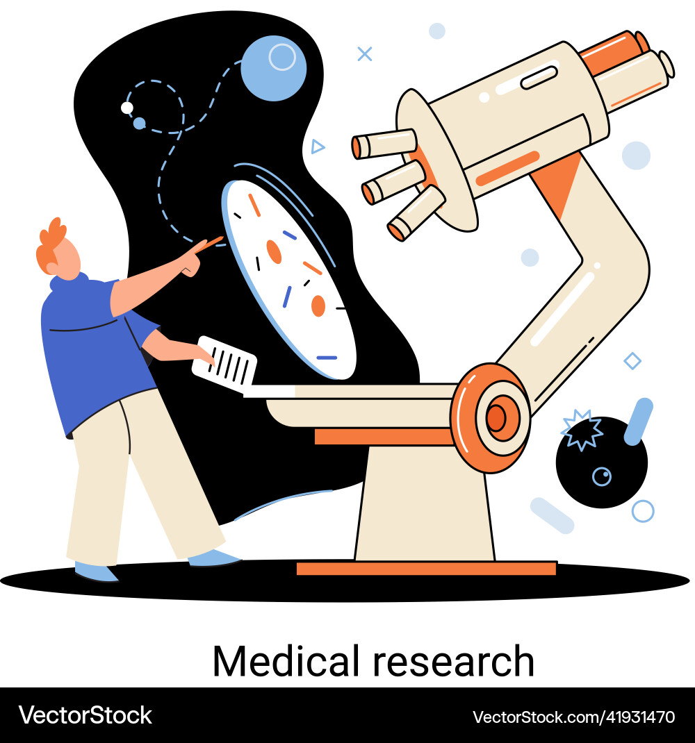 Medical research metaphor laboratory diagnostic Vector Image