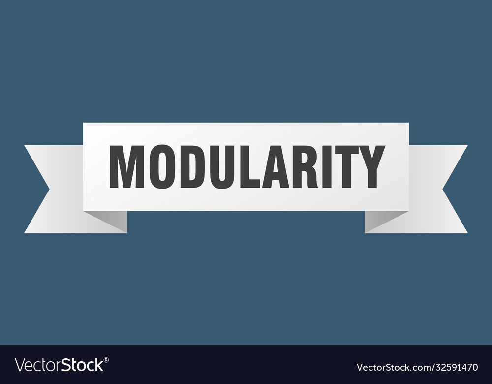 Modularity Ribbon Paper Band Banner Royalty Free Vector