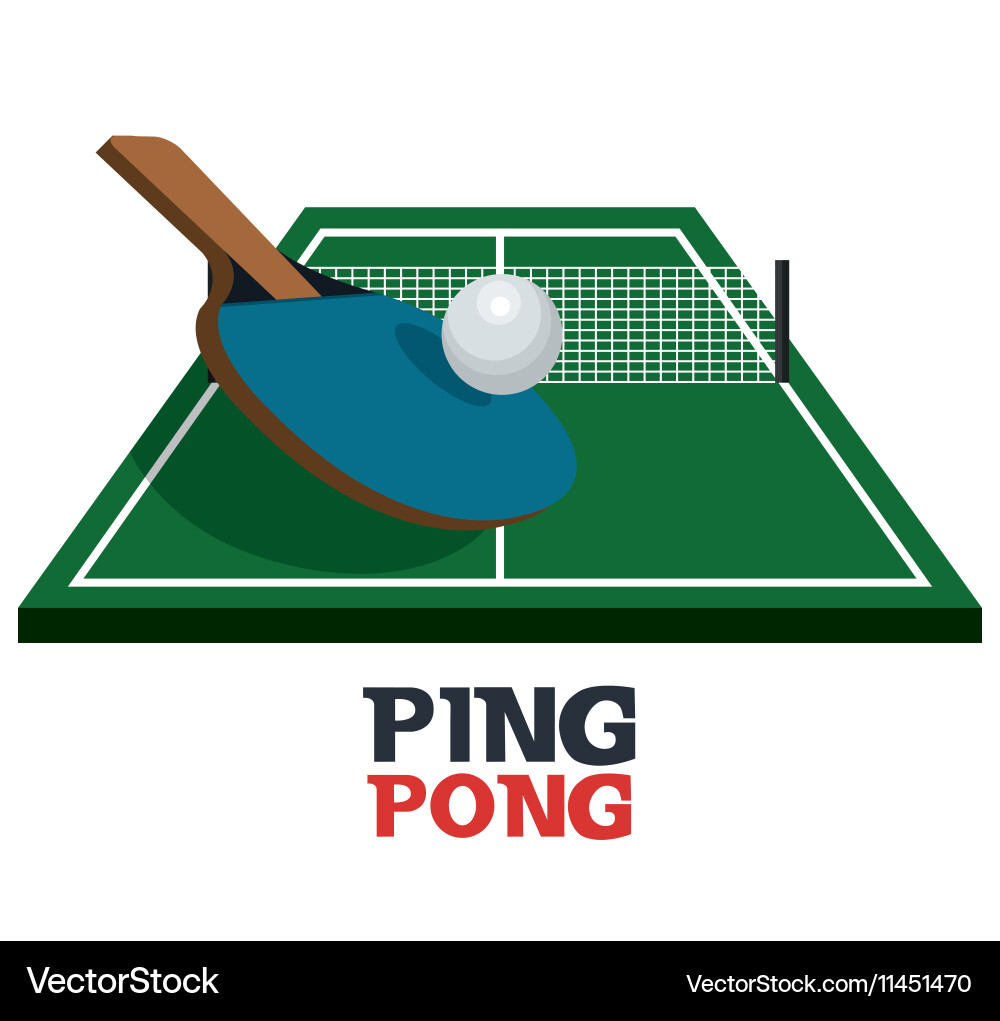 Ping pong equipment sport Royalty Free Vector Image