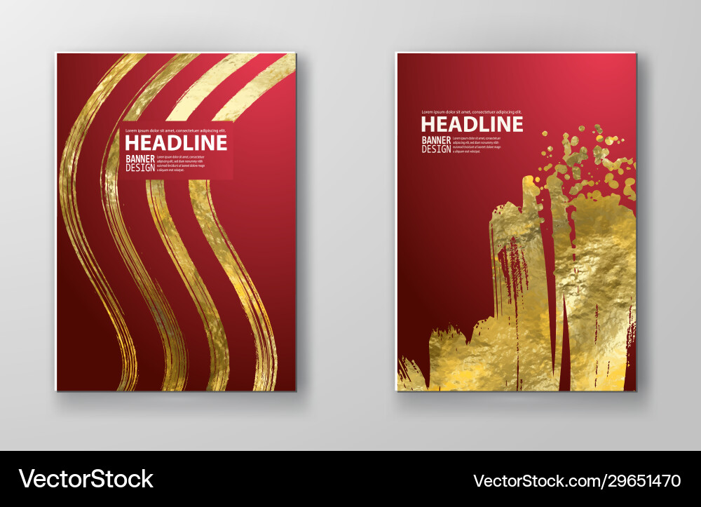 Red and gold design templates abstract eps10 Vector Image