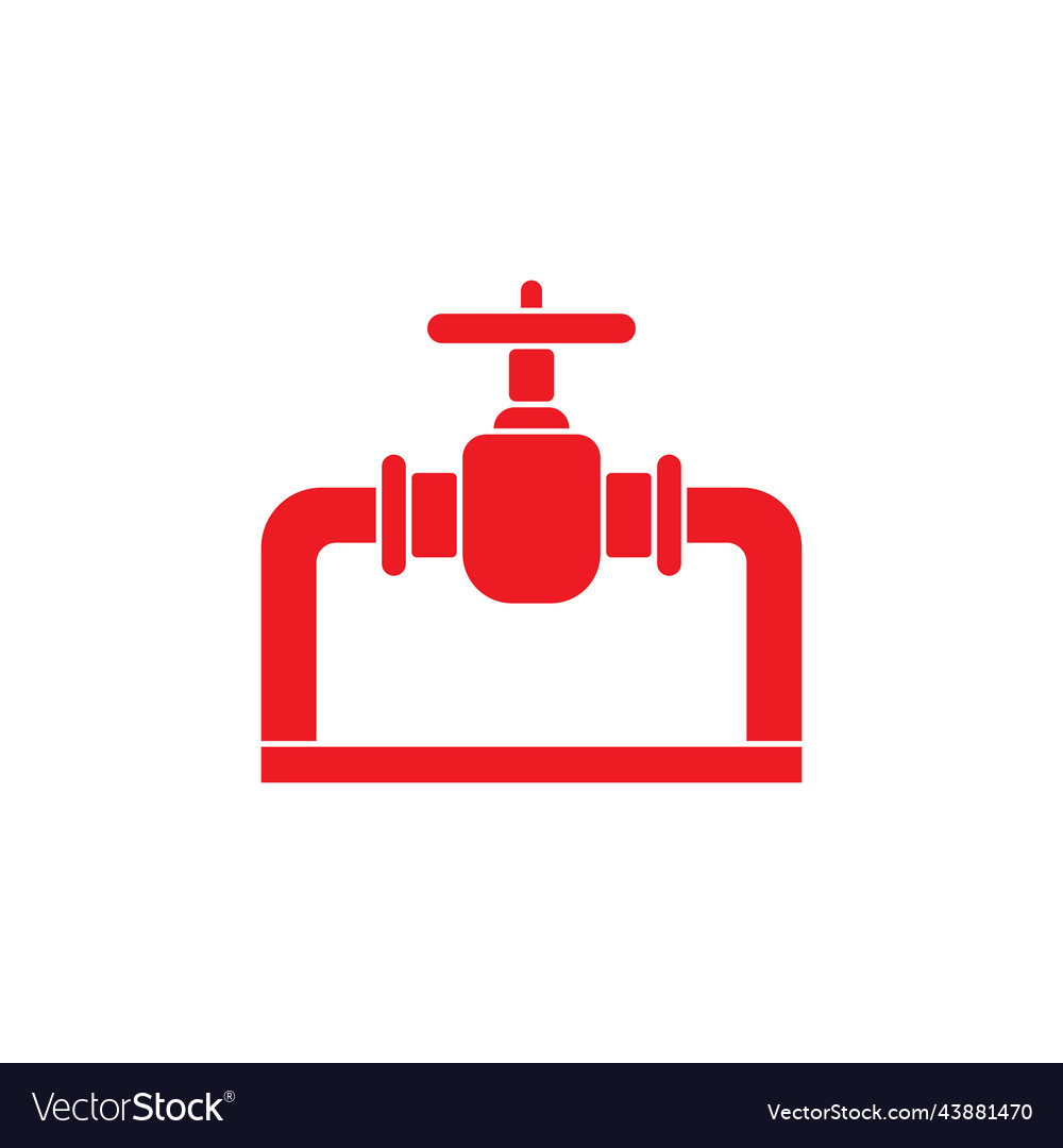 Red pipeline solid icon Royalty Free Vector Image