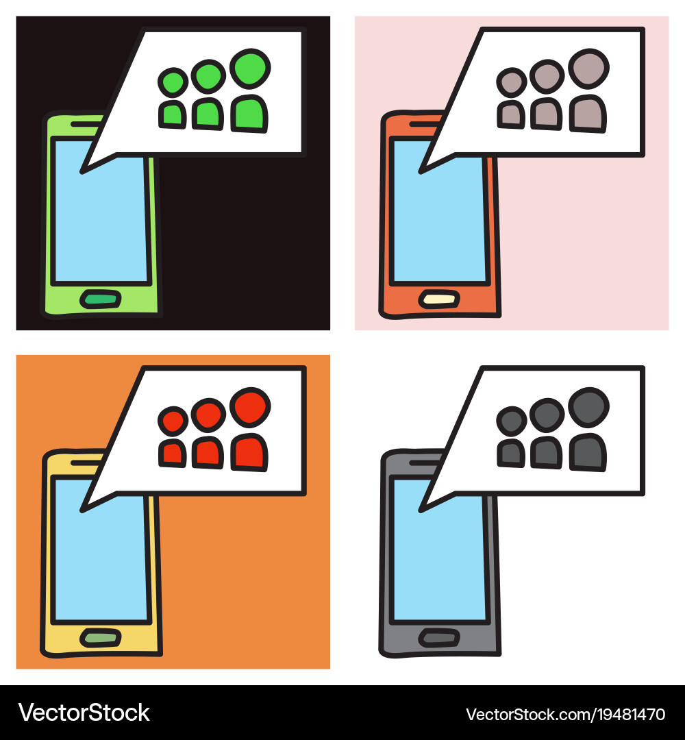 Set of myspace social network icon Royalty Free Vector Image