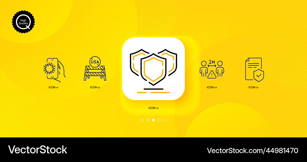 Shields usa close borders and insurance policy Vector Image
