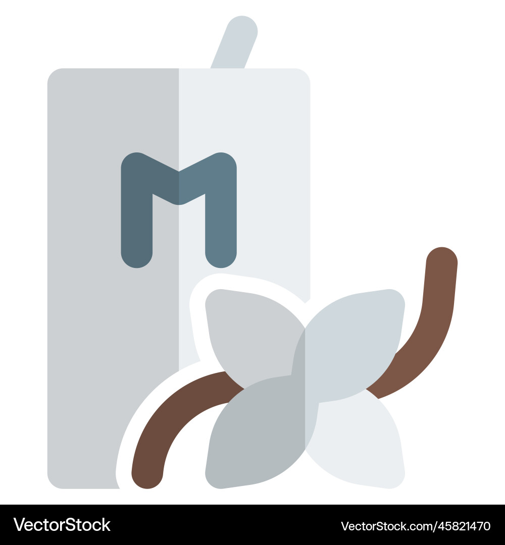 Tasty vanilla milk in throwaway package Royalty Free Vector