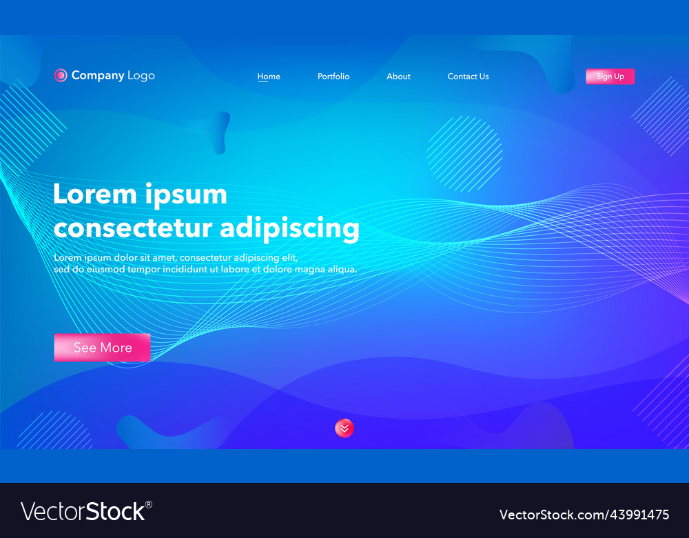 Abstract background website landing page template Vector Image