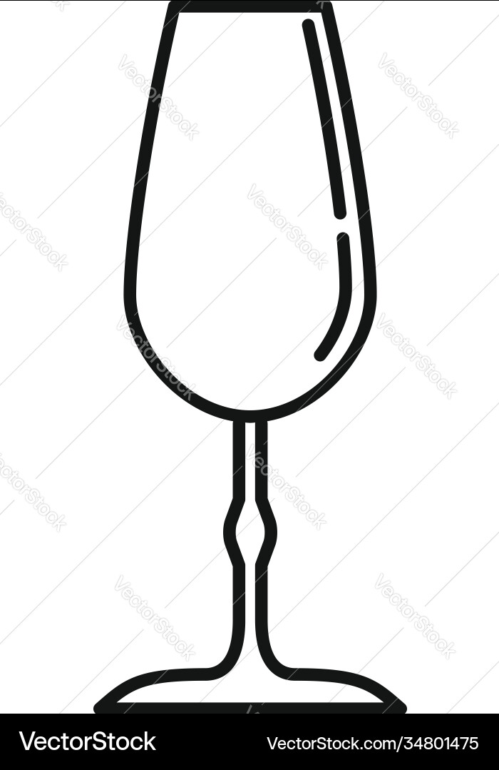 Cabernet wineglass icon outline style Royalty Free Vector