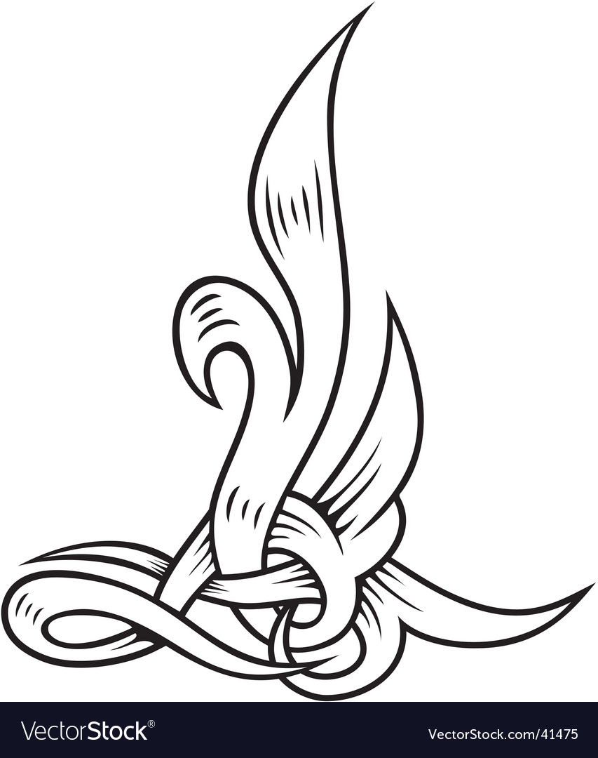 Knot ornamental corner Royalty Free Vector Image