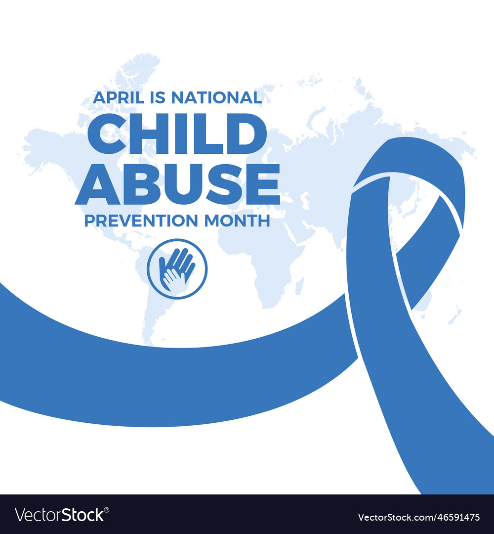 National child abuse prevention month poster Vector Image