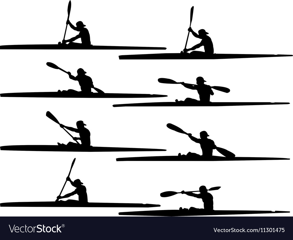 Rowing collection Royalty Free Vector Image - VectorStock