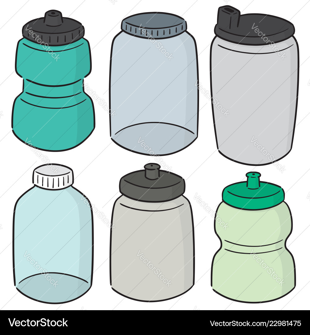 Set of water bottle Royalty Free Vector Image - VectorStock
