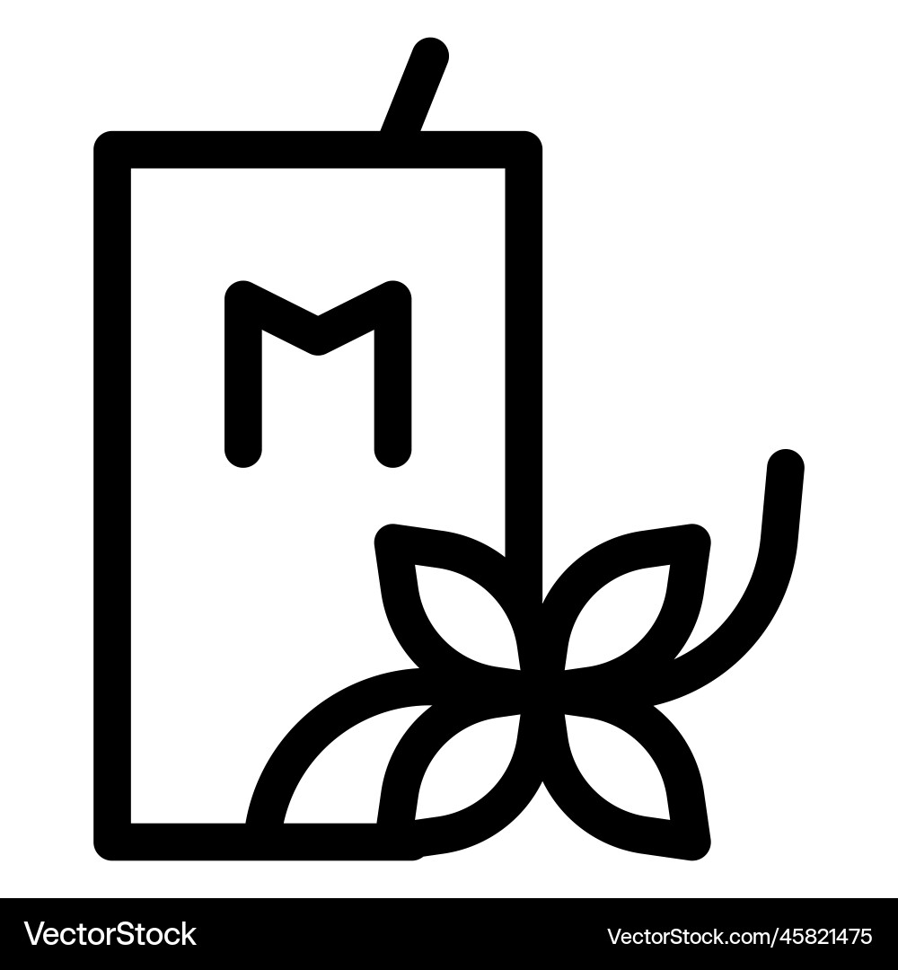 Tasty vanilla milk in throwaway package Royalty Free Vector