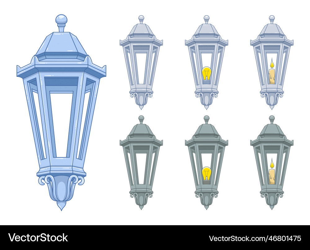 Vintage lamp design isolated on background Vector Image