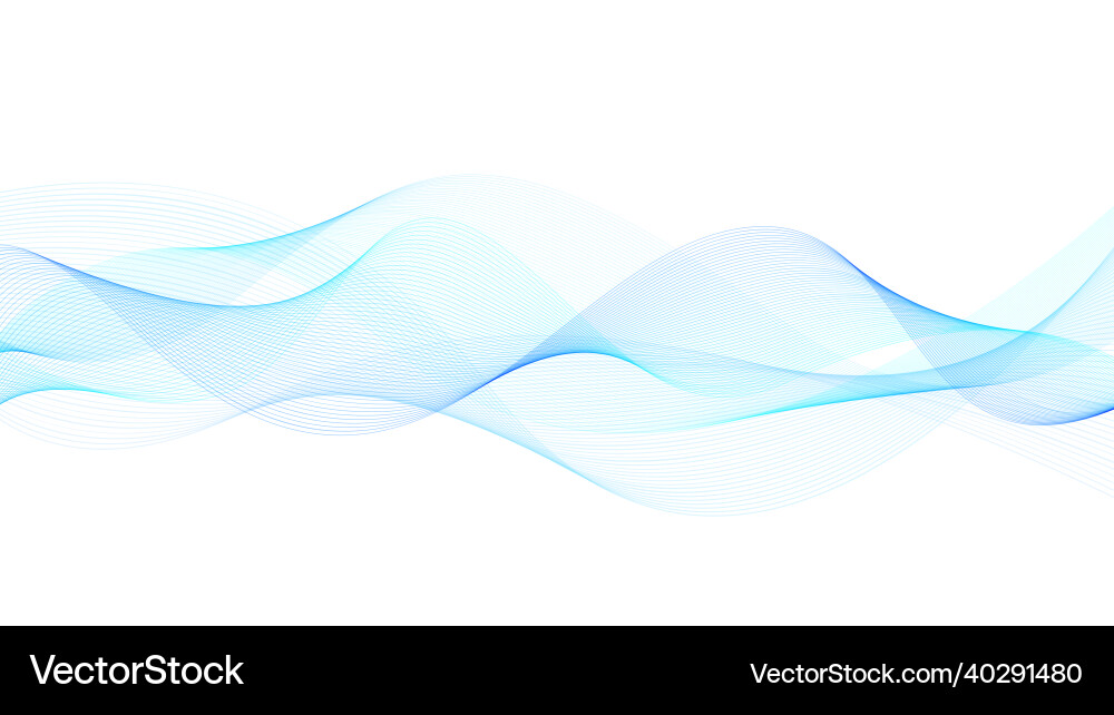 Background of abstract blue wavy lines Royalty Free Vector