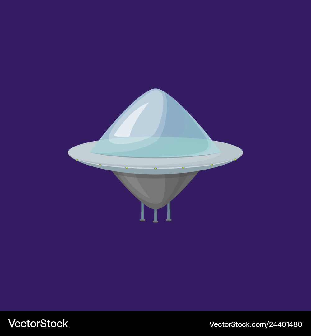 Cartoon alien spaceship or ufo ship Royalty Free Vector