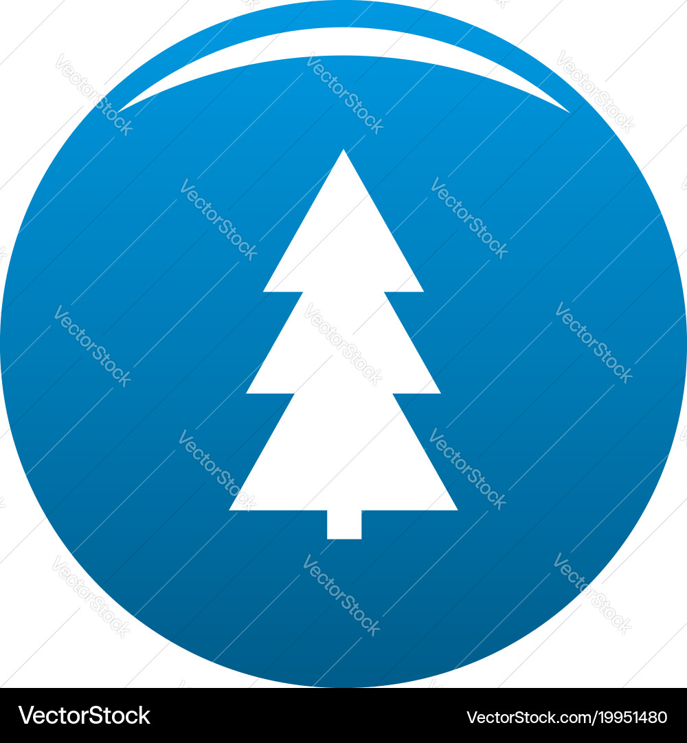 Christmas tree icon blue Royalty Free Vector Image