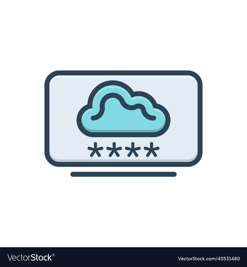 Cloud computing login Royalty Free Vector Image
