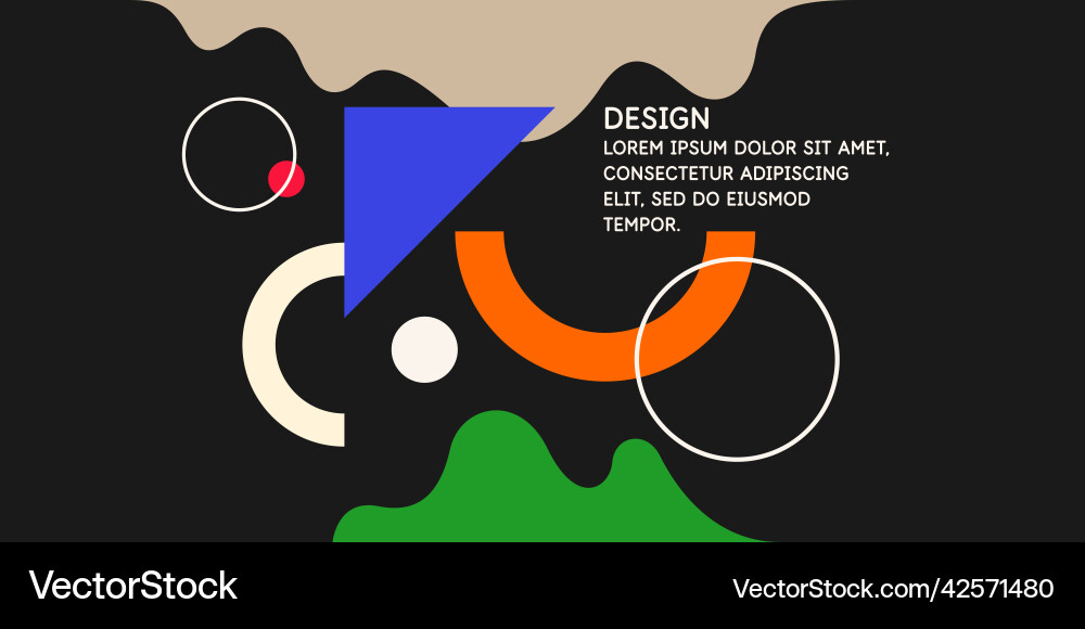 Composition with geometric shapes abstract Vector Image