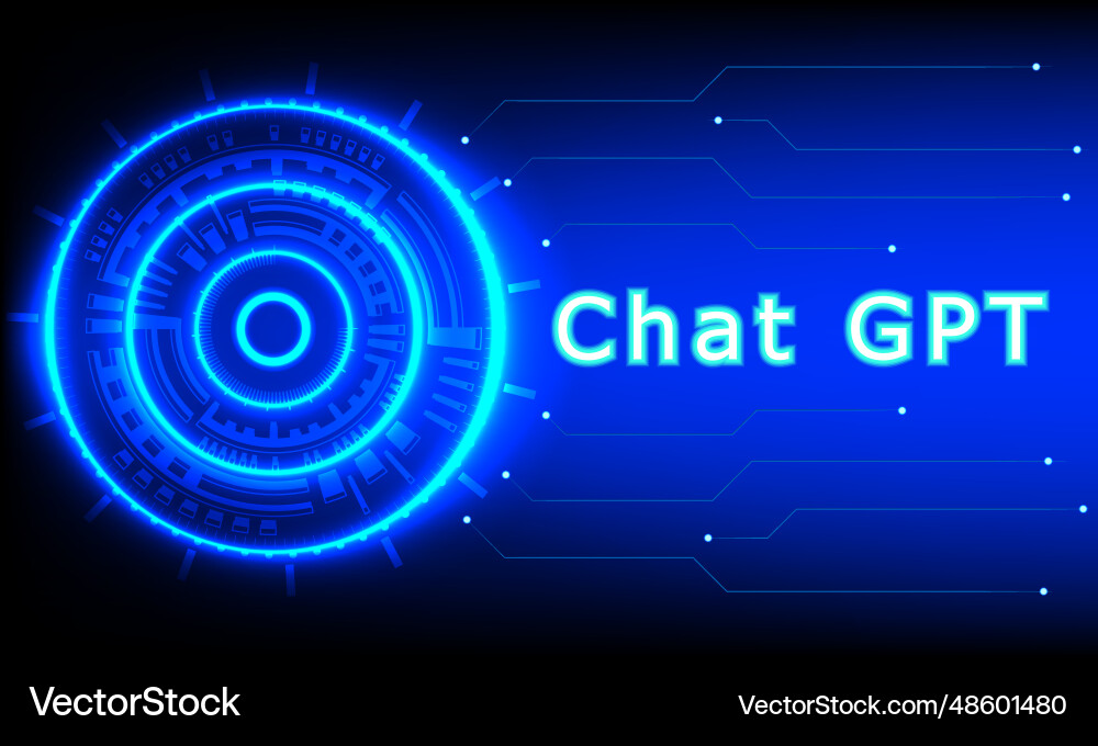 Concept chat gpt of digital new technology Vector Image