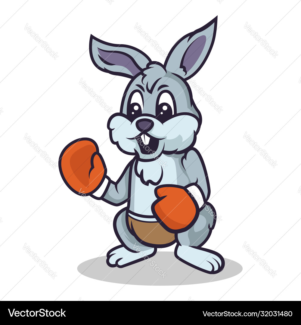 Cute bunny mascot sport related design Royalty Free Vector