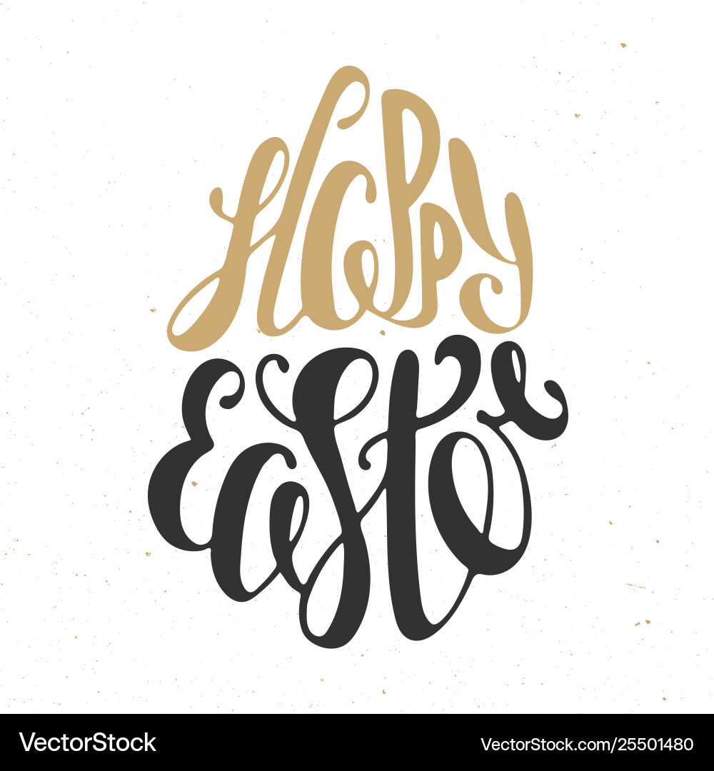 Happy easter typography design elements Royalty Free Vector