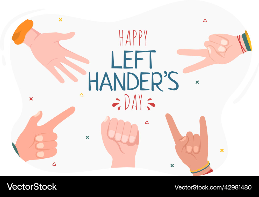 International left handers day celebration Vector Image