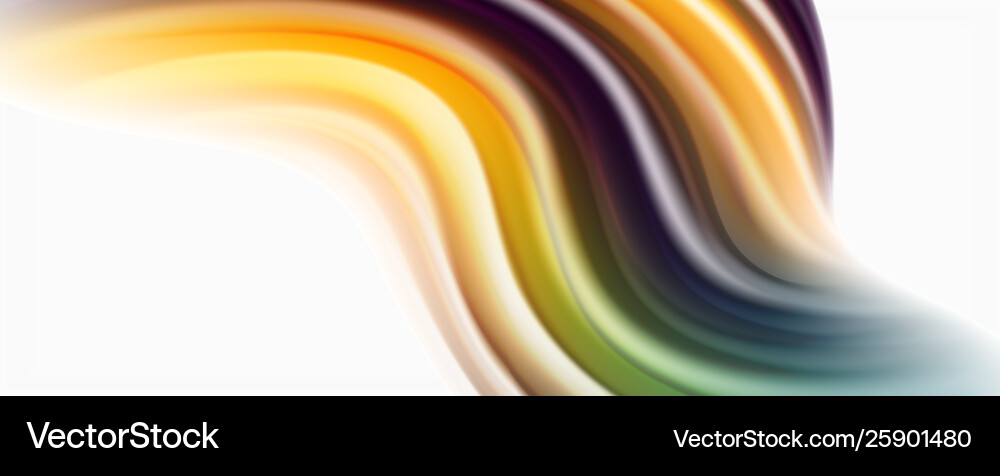 Modern liquid color flow on white - colorful flow Vector Image