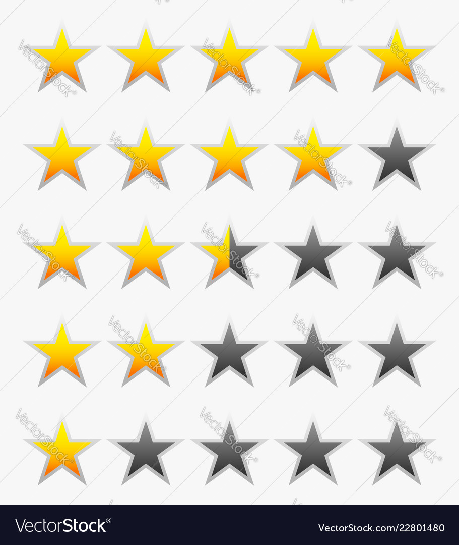 Star rating element system Royalty Free Vector Image