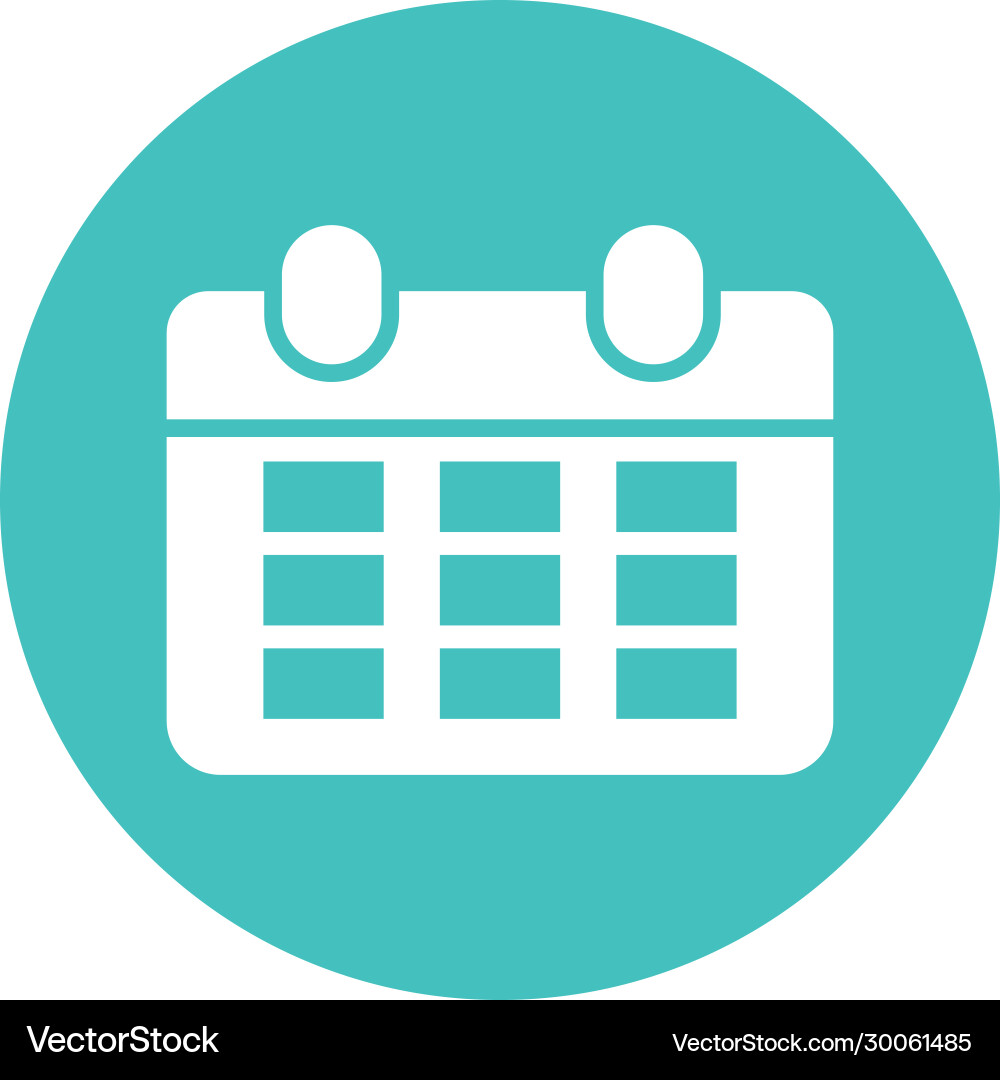 Calendar reminder block and flat style icon Vector Image