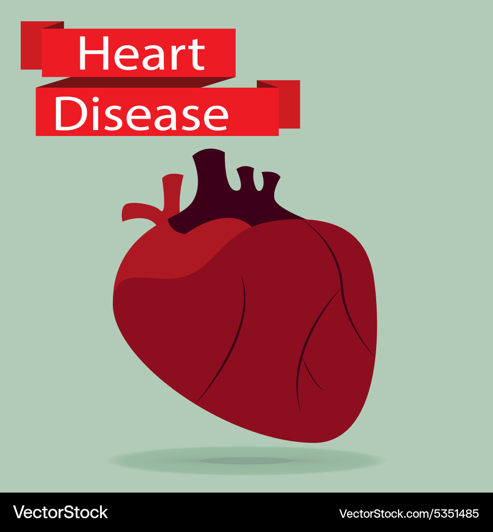Health problem with heart disease isolated Vector Image