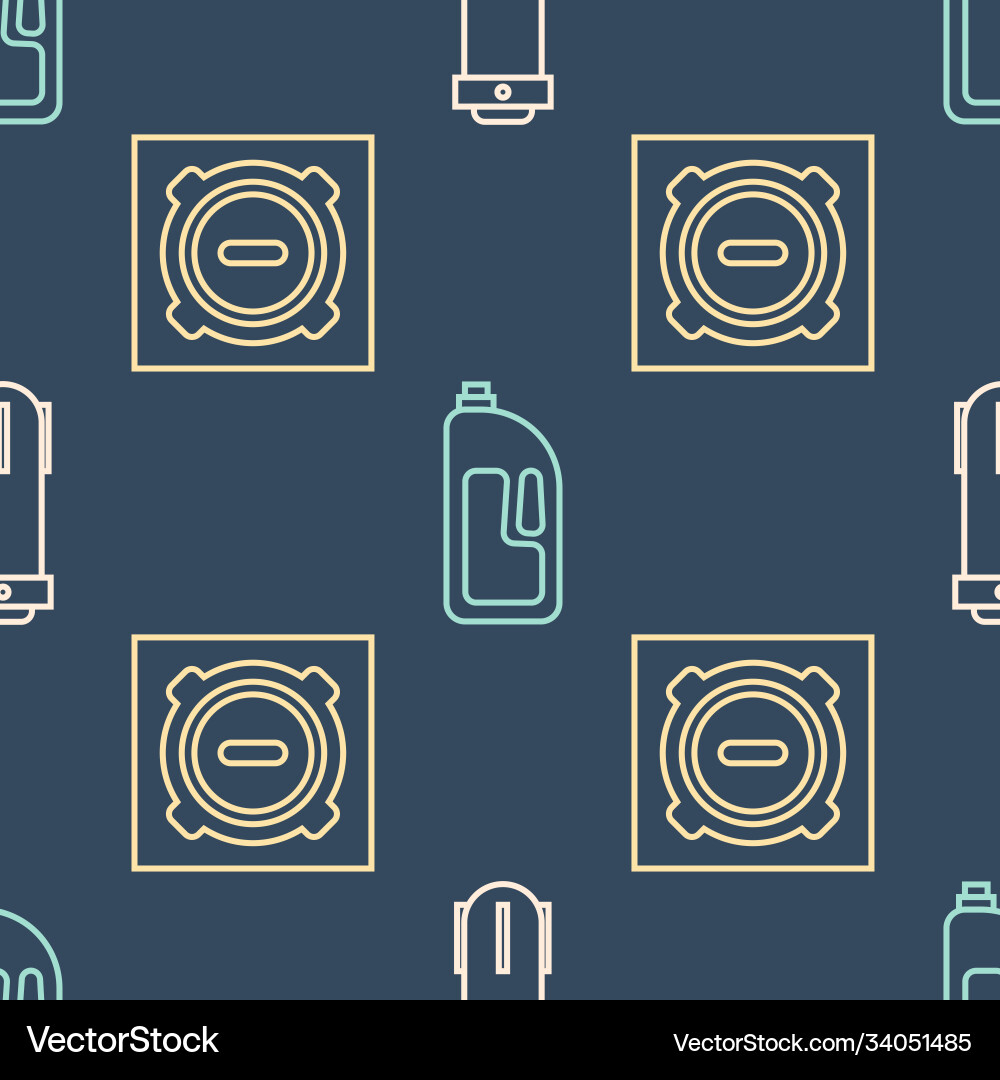 Set line water filter manhole sewer cover Vector Image