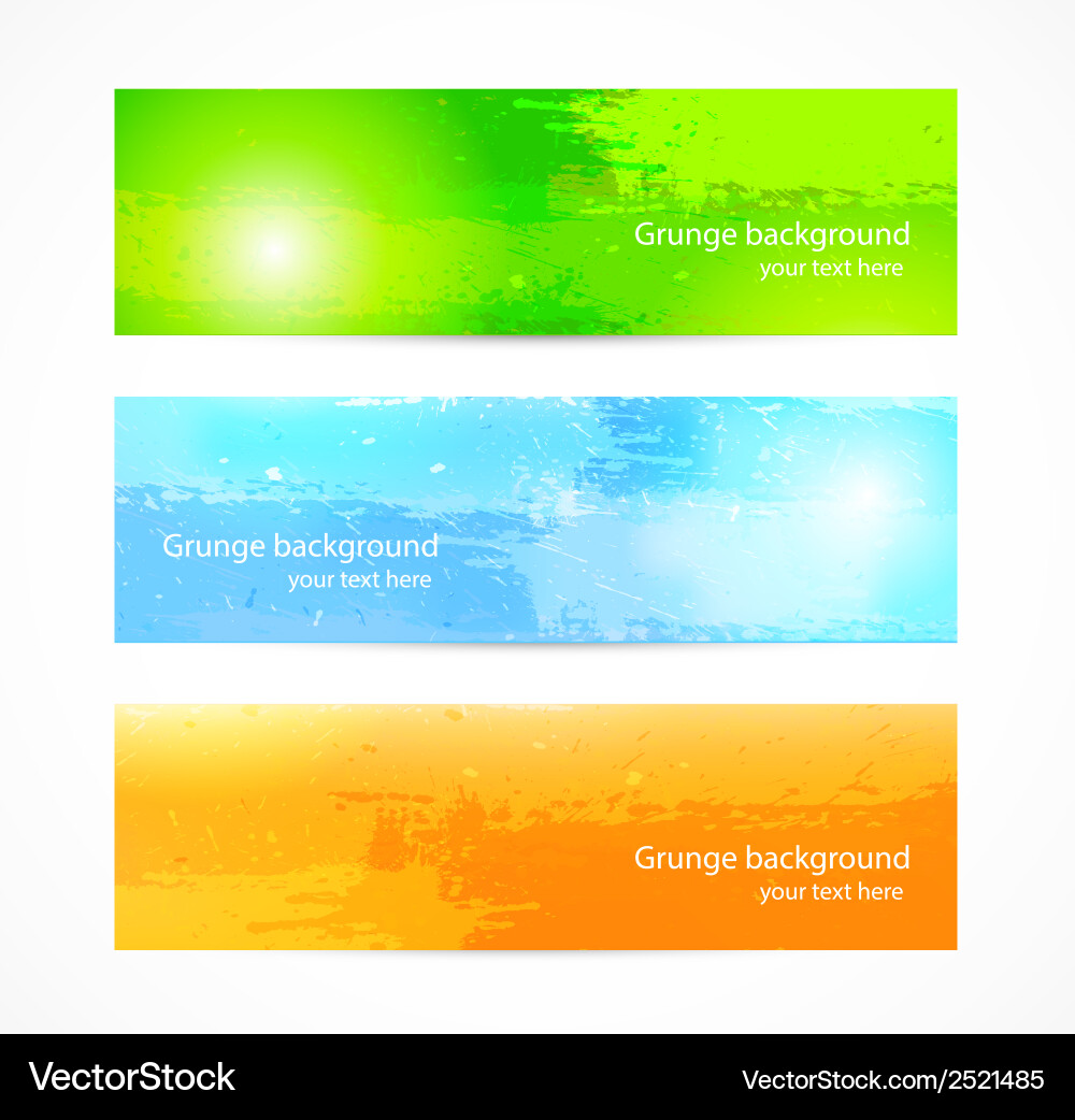 Set of grunge banners Royalty Free Vector Image