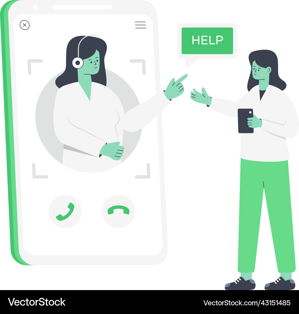 Virtual Assistant Royalty Free Vector Image Vectorstock 6365