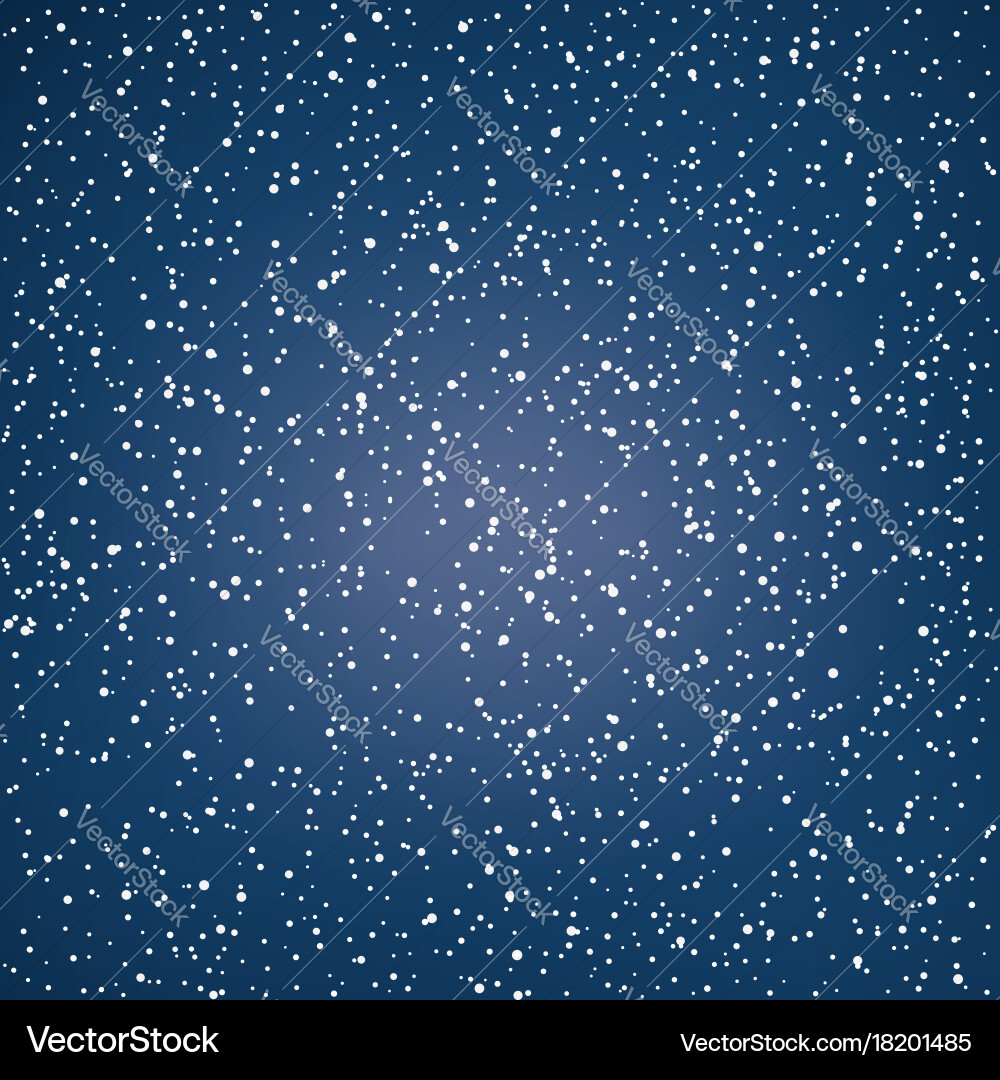 White snowflakes in the night sky Royalty Free Vector Image