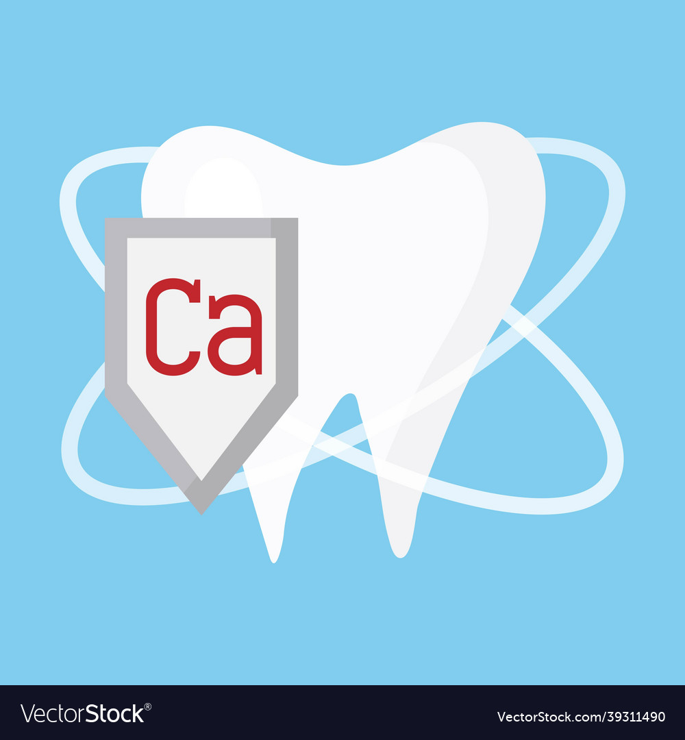 A readable healthy tooth Royalty Free Vector Image