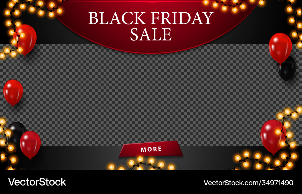 Black friday sale discount blank template Vector Image
