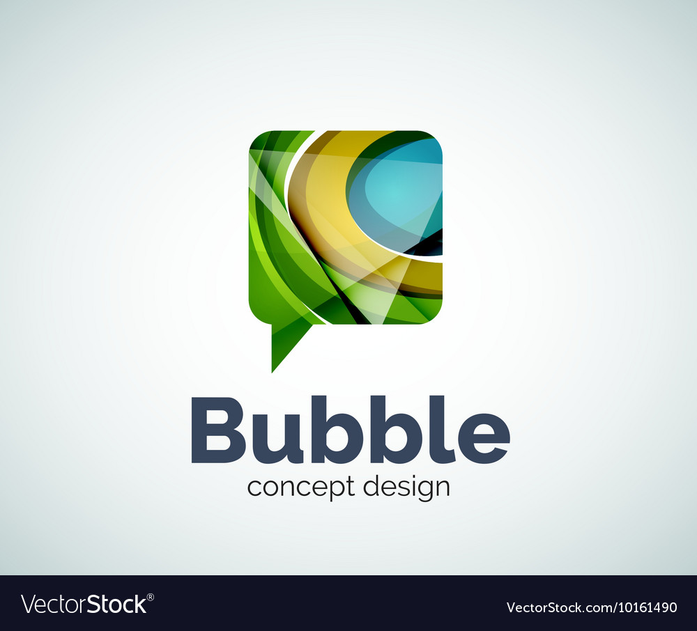 Bubble logo template Royalty Free Vector Image