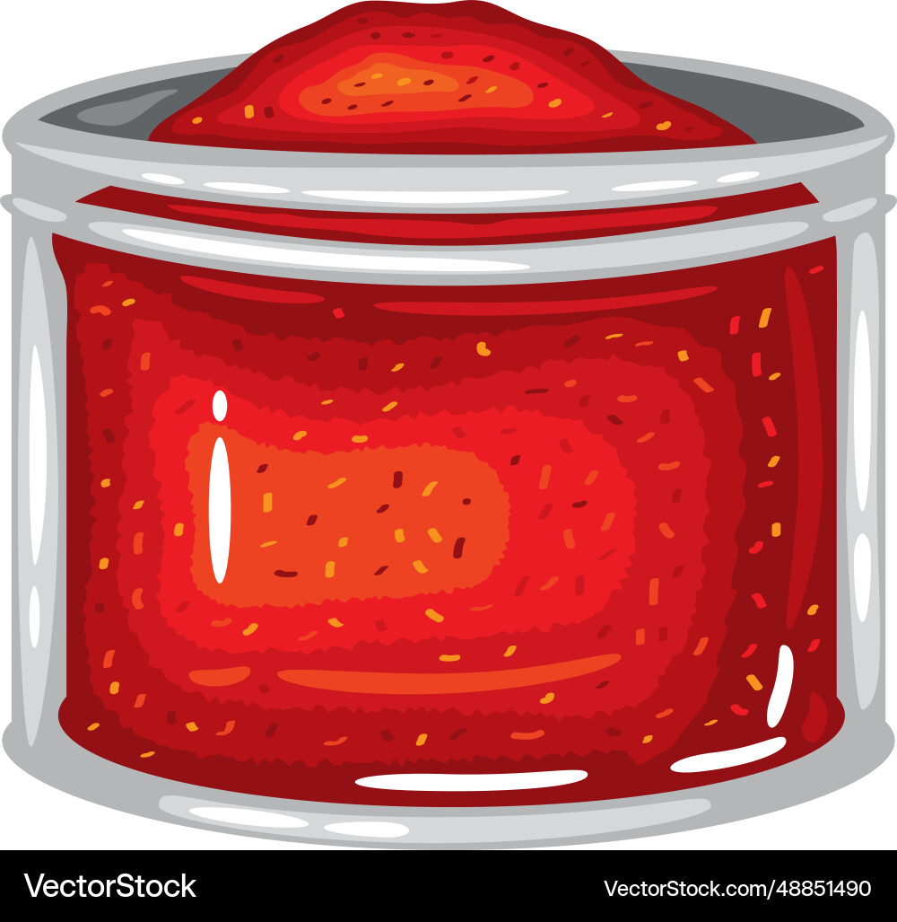 Chili pepper powder in container glass Royalty Free Vector