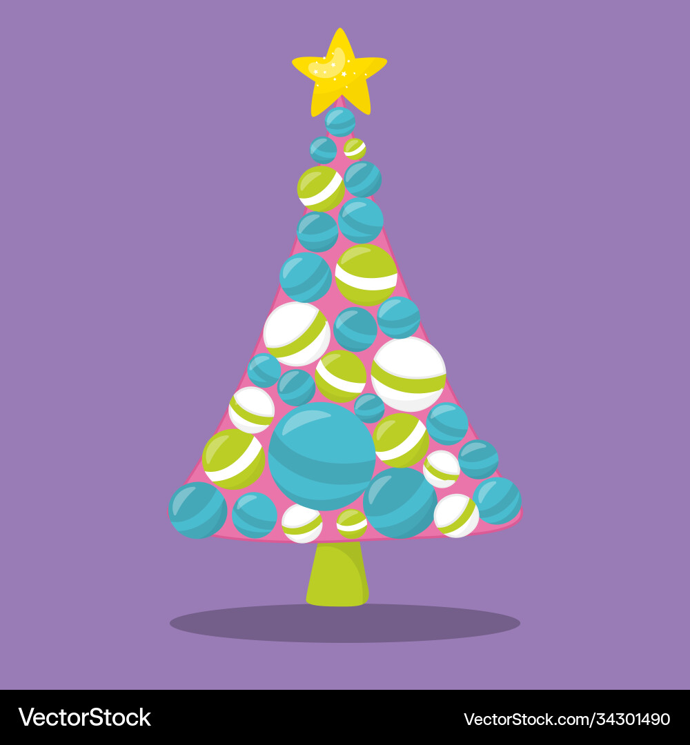 Christmas decor tree decor blue 08 Royalty Free Vector Image