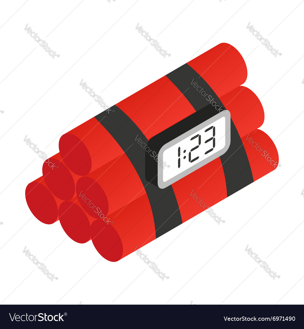 Dynamite isometric 3d icon Royalty Free Vector Image