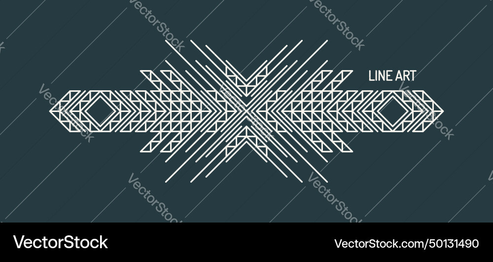 Line art design for invitation poster badge Vector Image