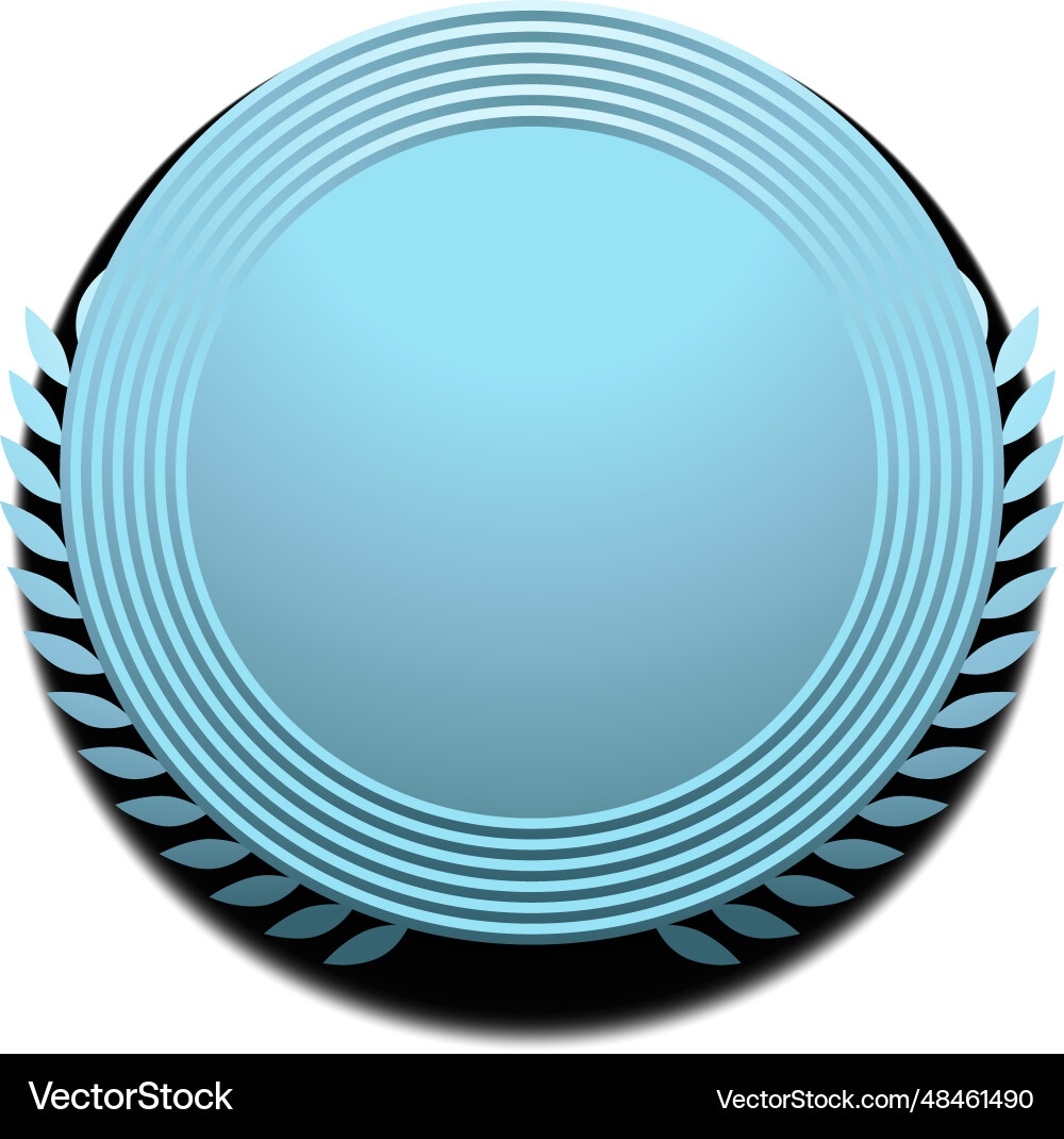 Medal mockup empty realistic award metal label Vector Image