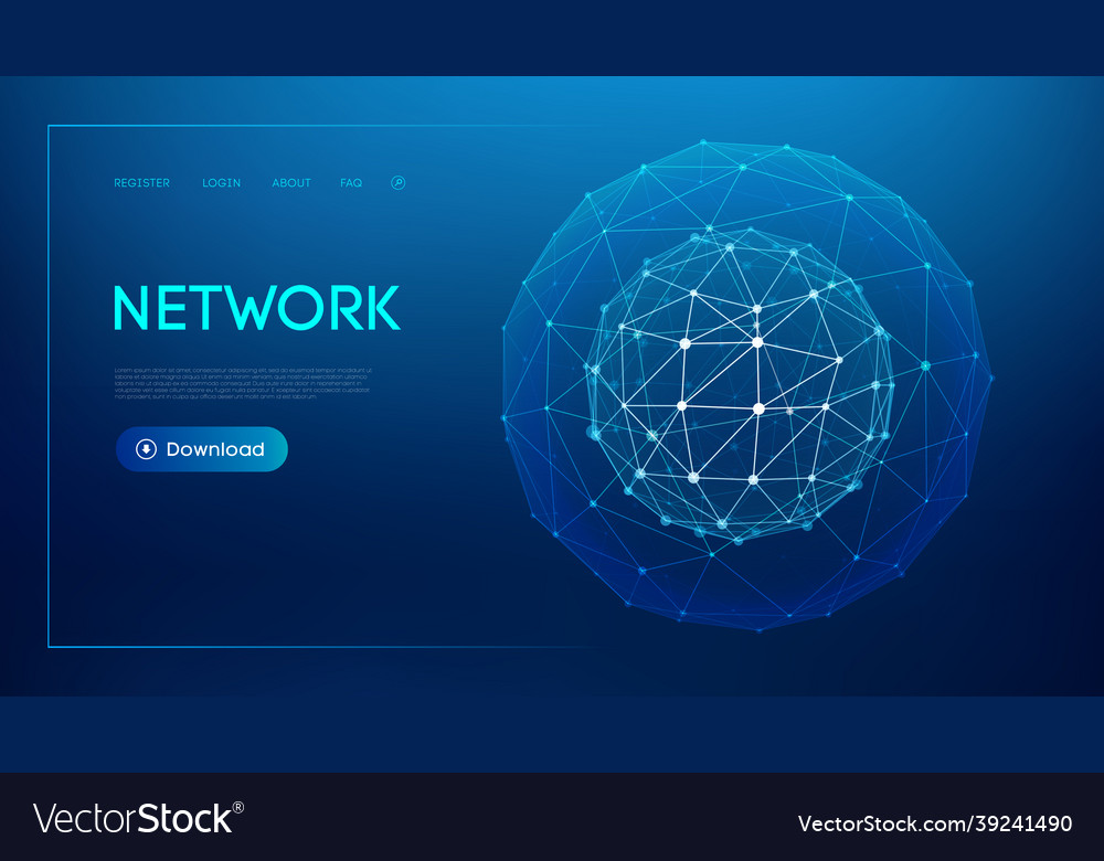 Technology sphere cloud network abstract Vector Image