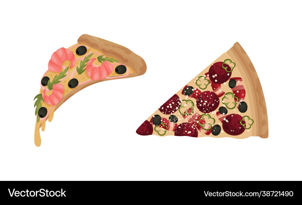Traditional italian pizza round shape Royalty Free Vector